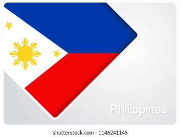 Philippines Flag Design Background Layout Raster Stock Illustration ...