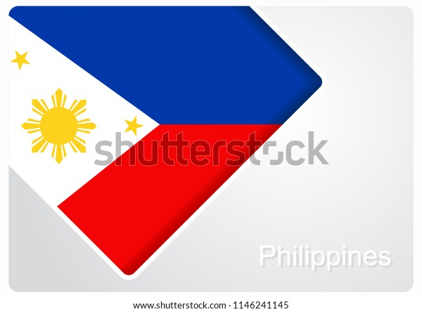 Philippines Flag Design Background Layout Raster Stock Illustration ...