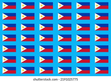 Philippines Flag Pattern Blue Background Stock Illustration 2191025775 ...
