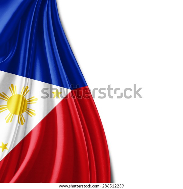 Philippines Flag Silk White Background 스톡 일러스트 286512239 | Shutterstock