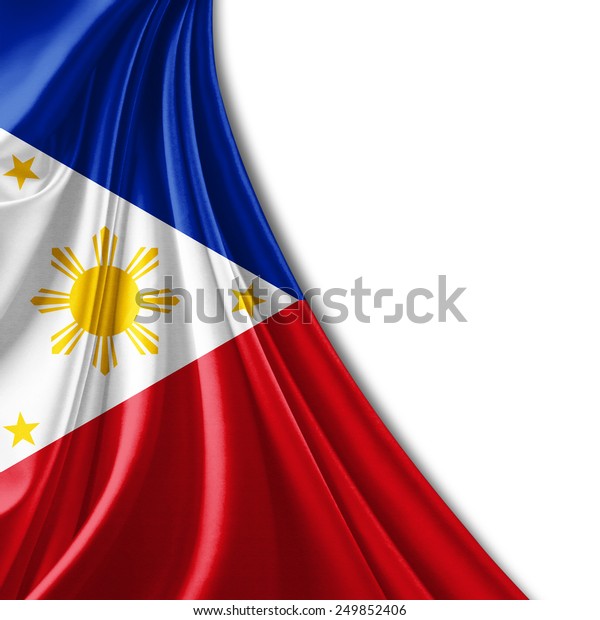 Philippines Flag White Background: ภาพประกอบสต็อก 249852406 | Shutterstock