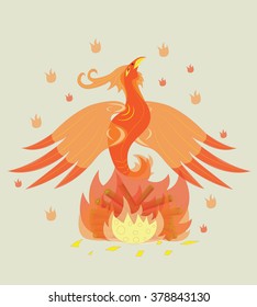Phoenix Born Fire Stock Illustration 378843130 | Shutterstock