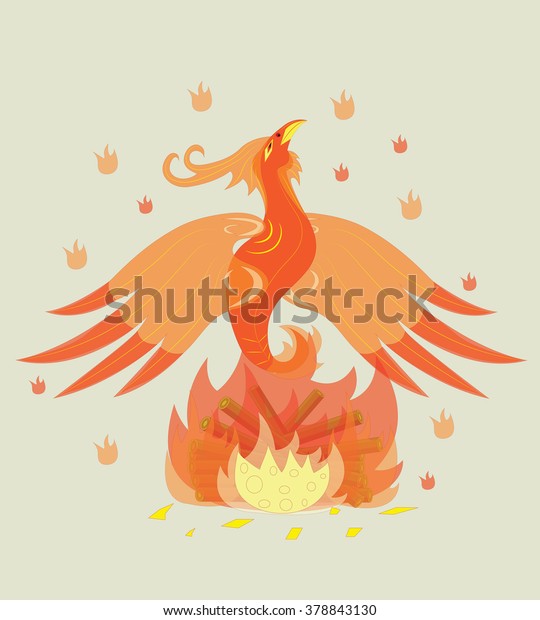 Phoenix Born Fire Stock Illustration 378843130 | Shutterstock