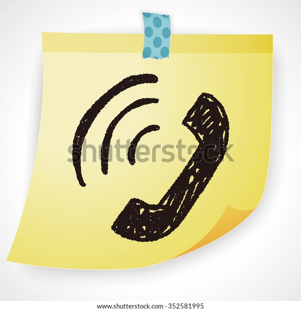 Phone Call Doodle Stock Illustration 352581995 | Shutterstock