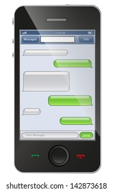 Phone Chat Template Stock Vector (Royalty Free) 142873627