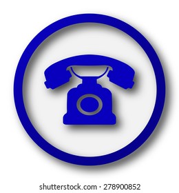 Phone Icon Blue Internet Button On Stock Illustration 278900852 ...