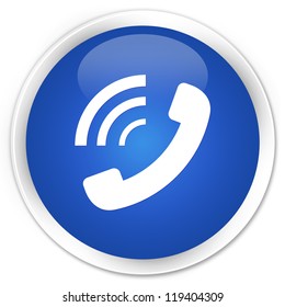 Phone Ringing Icon Glossy Blue Button: ภาพประกอบสต็อก 147268370 ...