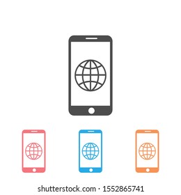Phone Roaming Icon Set Flat Style: เวกเตอร์สต็อก (ปลอดค่าลิขสิทธิ์ ...
