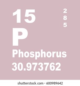 Phosphorus Periodic Table Elements Stock Illustration 600989642