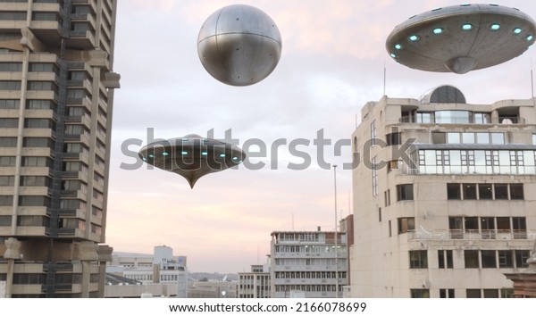Photorealistic 3d Visualization Ufo 3d Render: ilustrações stock ...