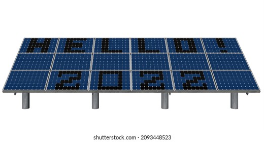Photovoltaic Module Array Display Hello 2020 Stock Illustration ...