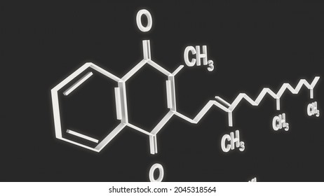 Phylloquinone Structure Function3d Illustration Stock Illustration ...