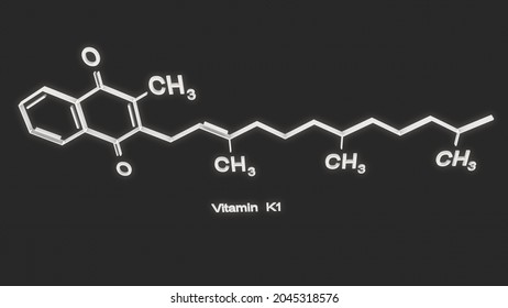 Phylloquinone Structure Function3d Illustration Stock Illustration ...