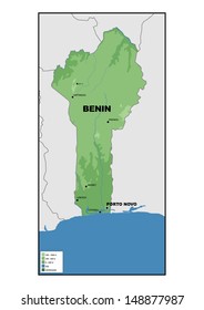 Physical Map Benin Stock Illustration 148877960 | Shutterstock