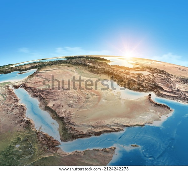 Physical Map Planet Earth Focused On 库存插图 2124242273 | Shutterstock
