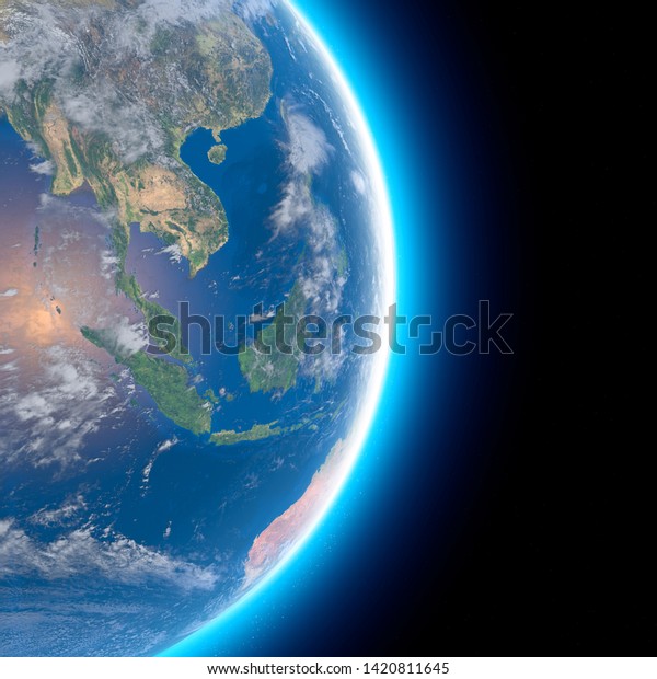 Physical Map World Satellite View Southeast Stock Illustration 1420811645 Physical Map World Satellite View Southeast Stock Illustration 1420811645