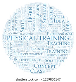 Physical Training Word Cloud Stock Illustration 1259836147 | Shutterstock