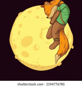 Physically Disabled Fox Alone On Planet Stock Illustration 2194776785 ...