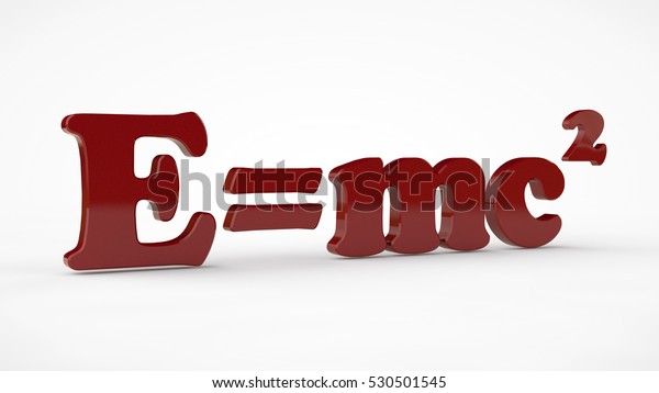 Physics Formula Emc2 Red 3d Rendering Stock Illustration 530501545 ...