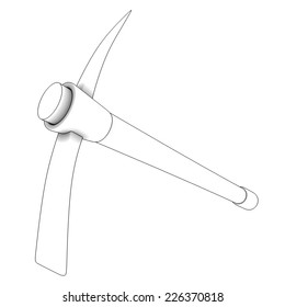 Pickaxe Isolated On White Background 3d Stock Illustration 226370818 ...