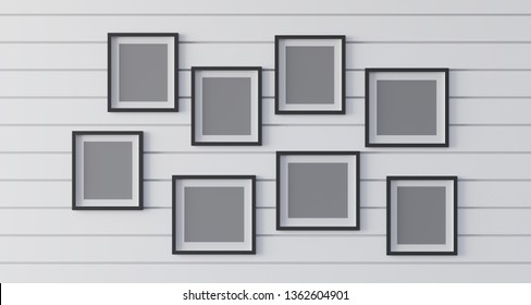 Frames On Wall Photo Picture Painting Stock Vector (Royalty Free ...