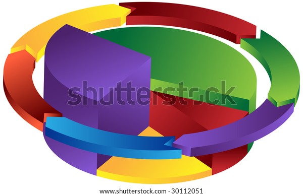 Pie Arrow Icon Stock Illustration 30112051 | Shutterstock