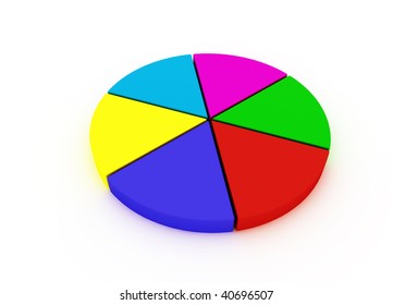 3d Chart Pie Rainbow Colors: ภาพประกอบสต็อก 60846544 | Shutterstock