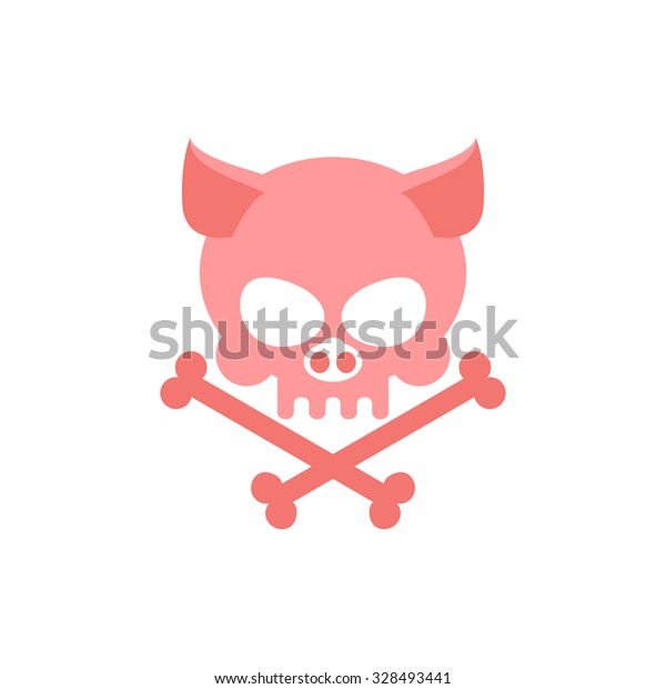 Pig Skull Bones Head Skeleton Swine Stock Illustration 328493441 ...