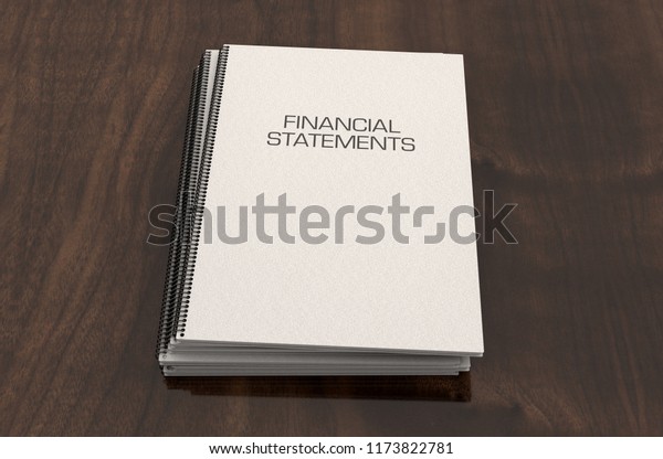 Pile Wire Bound Financial Statement Documents Stock Illustration ...