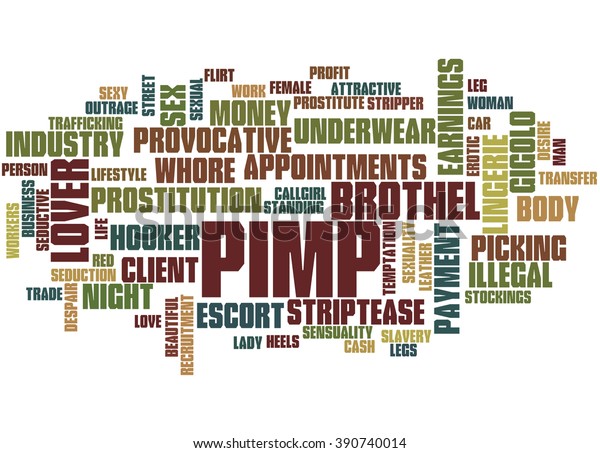 Pimp Word Cloud Concept On White Stock Illustration 390740014 ...