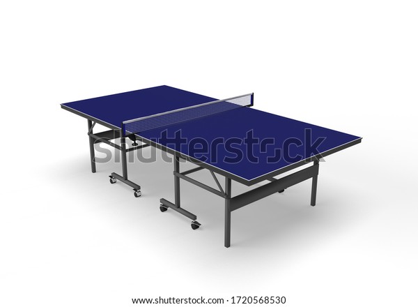 Ping Pong Table Perspective 3d Rendering Stock Illustration 1720568530