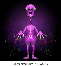 Pink Alien Telepathic Power3d: ภาพประกอบสต็อก 181575845 | Shutterstock
