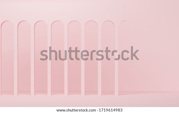 Pink Arches Wall Backdrop Design Product Stock Illustration 1719614983 ...