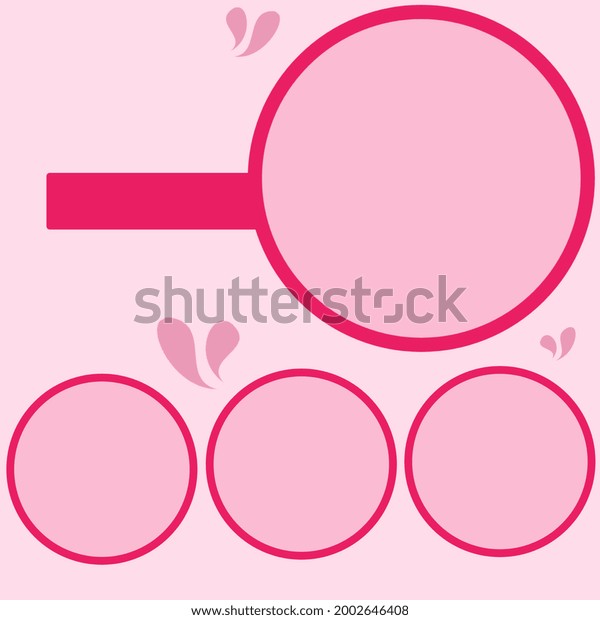 Pink Background Circle Template Design Stock Illustration 2002646408 ...