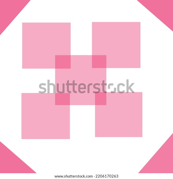 Pink Color Pattern Shapes Template Background Stock Illustration ...