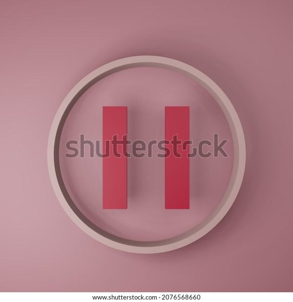 Pink Colored Round Play Button Isolated Stock Illustration 2076568660 ...