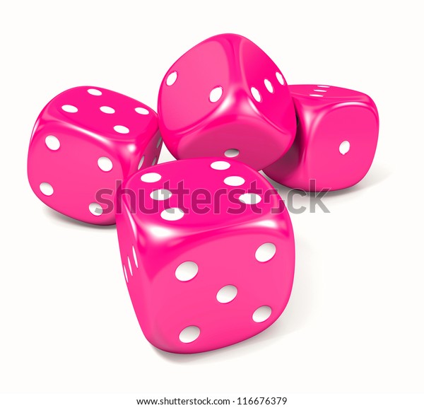 Pink Dice Stock Illustration 116676379