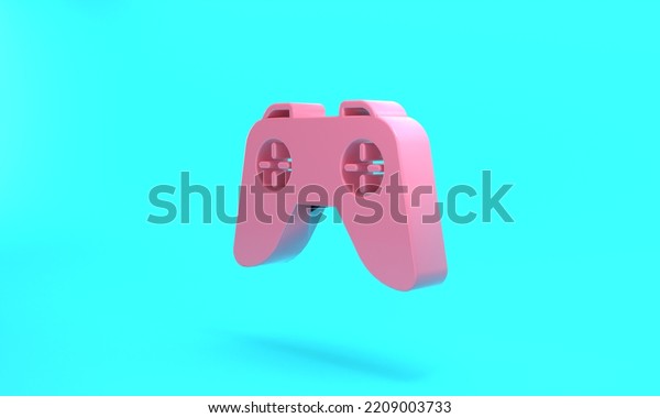 Pink Game Controller Joystick Game Console Stock Illustration ...
