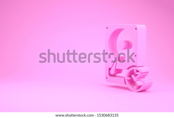 Pink Hard Disk Drive Clockwise Sign Stock Illustration 1530683135 ...