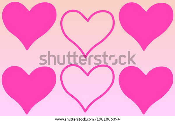 Pink Heart Gradient Background Material Stock Illustration 1901886394 ...