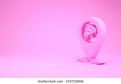 Pink Map Pointer Fast Food Slice Stock Illustration 1537218506 ...