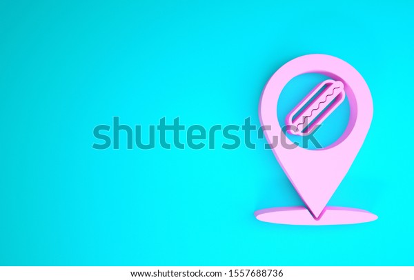Pink Map Pointer Fast Food Hotdog 库存插图 1557688736 | Shutterstock