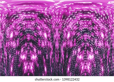 Pink Matrix Digital Background Distorted Cyberspace Stock Illustration ...