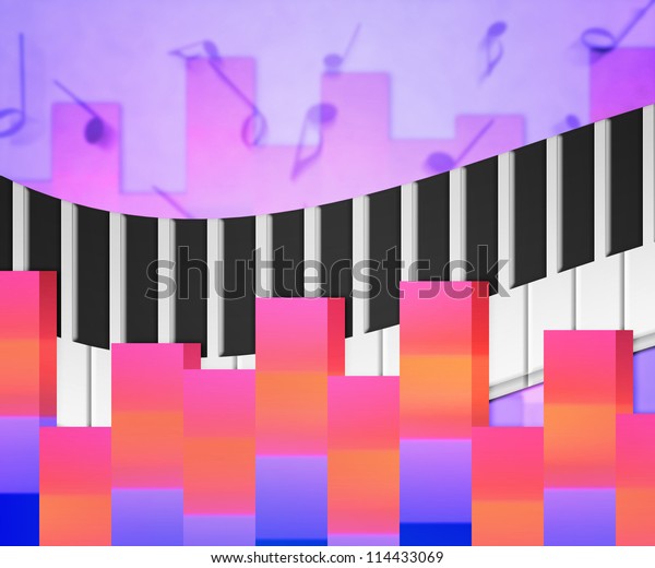 Pink Music Notes Background Texture Stock Illustration 114433069 ...