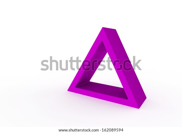Pink Purple Triangle 3d Model Isolated Stock Illustration 162089594 ...