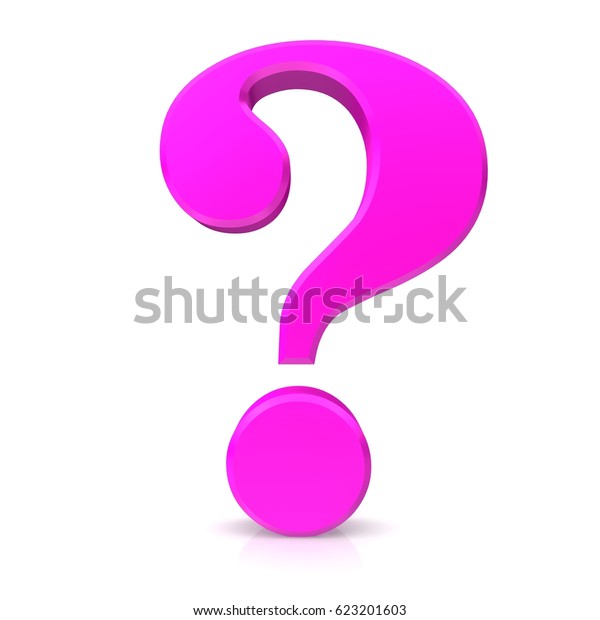 Pink Question Mark 3d Isolated On Stock Illustration 623201603