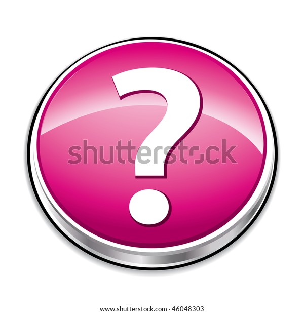 Pink Question Mark Icon Stock Illustration 46048303