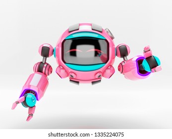 Pink Robot 3d Render Stock Illustration 1335224075 | Shutterstock