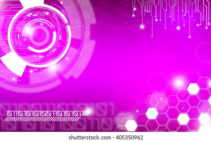 Pink Technology Background Abstract Digital Tech Stock Illustration ...