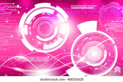 Pink Technology Background Abstract Digital Tech Stock Illustration ...